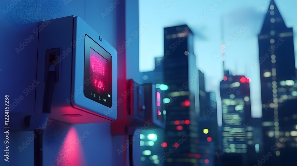 Peak energy load management system at work, with sensors and smart ...