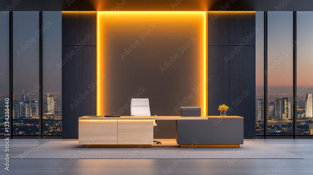 Professional Virtual Background: Stylish Bookcase in Well-Lit Office ...
