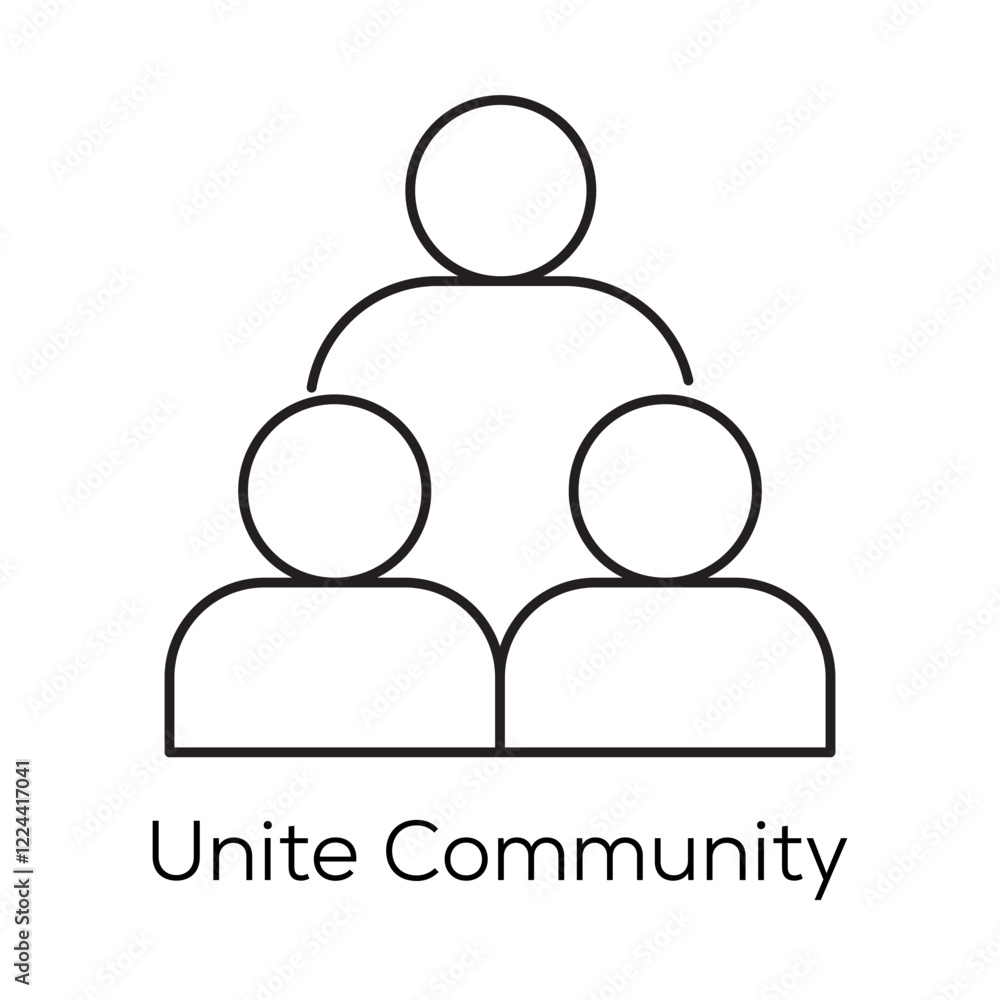 Unite Community Icon – Representing a Group of People Symbolizing ...