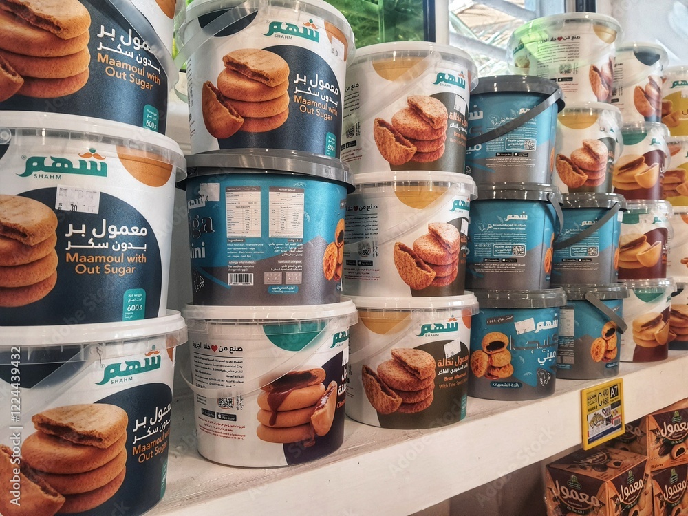 Madinah, Saudi Arabia on 28 February 2024. Sweet Maamoul Cookies ...