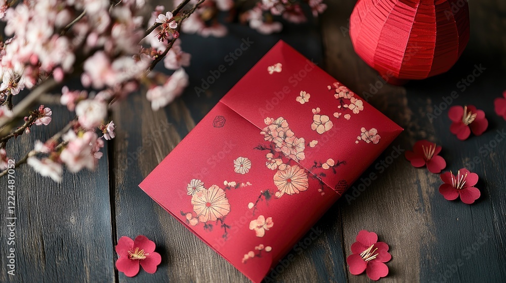 Handmade red envelopes using plant-based dyes, featuring traditional ...