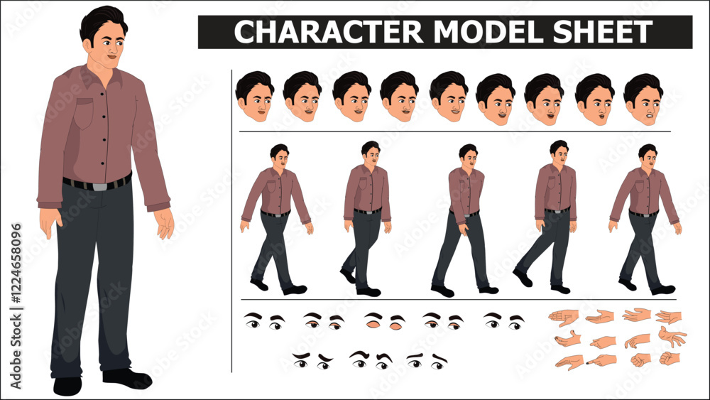 Indian Young Man Sprite Sheet | Rigged 2D Character with Lip Sync, Walk ...