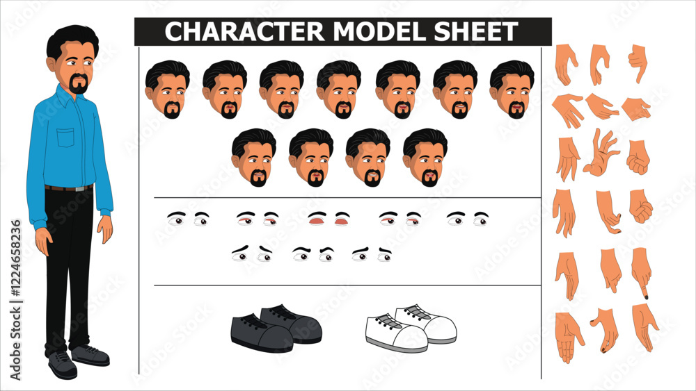 Indian Young Man Sprite Sheet | Rigged 2D Character with Lip Sync, Walk ...
