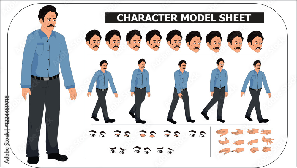 Indian Young Man Sprite Sheet | Rigged 2D Character with Lip Sync, Walk ...