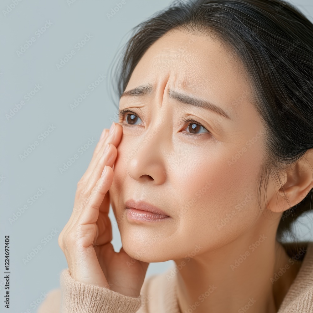woman, sad, depressed, elderly, worried, concerned, grief, pensive ...