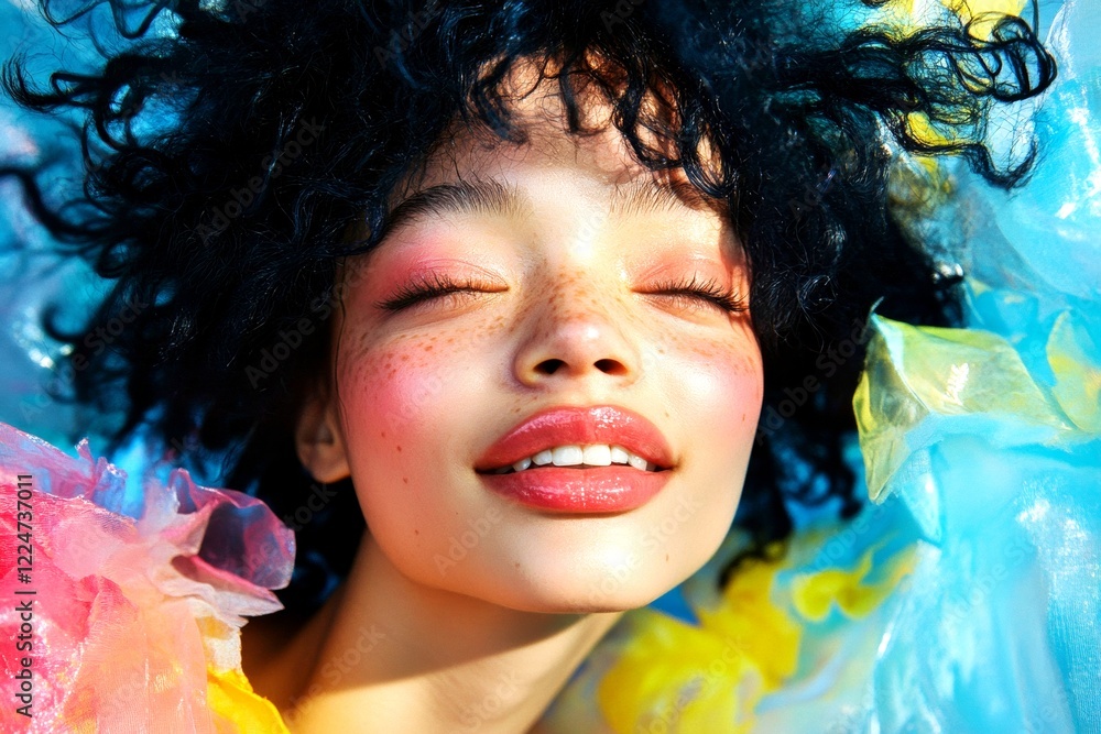 Lovely happy mixed-race girl - for ads, marketing material and web ...