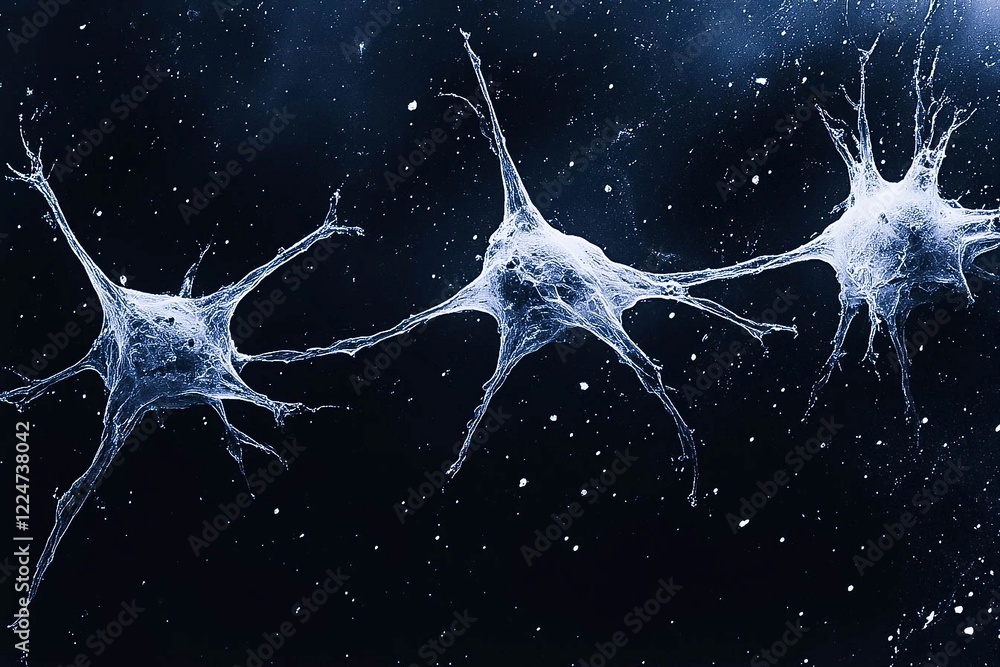 Light micrograph of human brain tissue showing neurons and glial cells ...