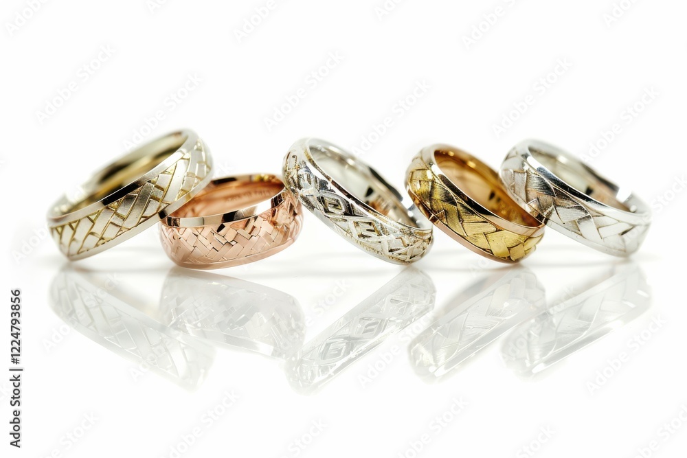 Elegant collection of intertwined wedding rings showcasing intricate ...