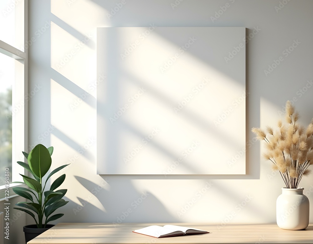 Professional office wall logo mockup on a pristine white background ...