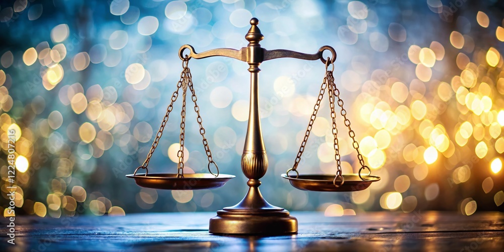 Minimalist Photo: Unequal Scales of Justice, Symbolic Representation of ...