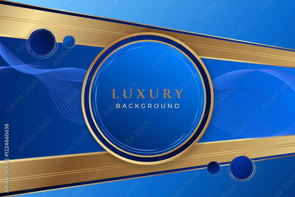 Luxury blue and gold Background. Abstract blue gradient elegant ...