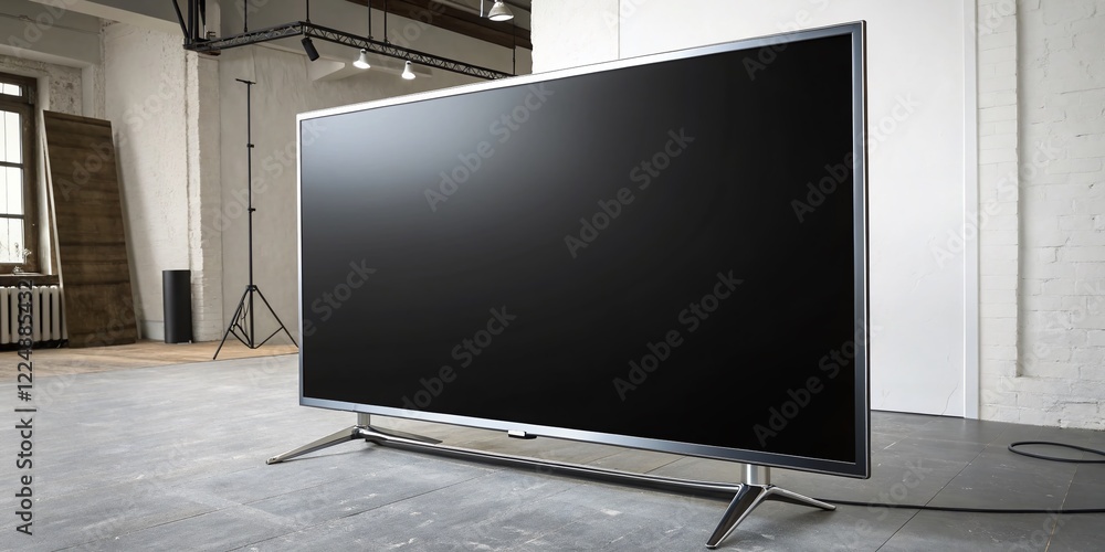 Realistic Modern LED LCD TV Screen Mockup - Blank Display for Design ...