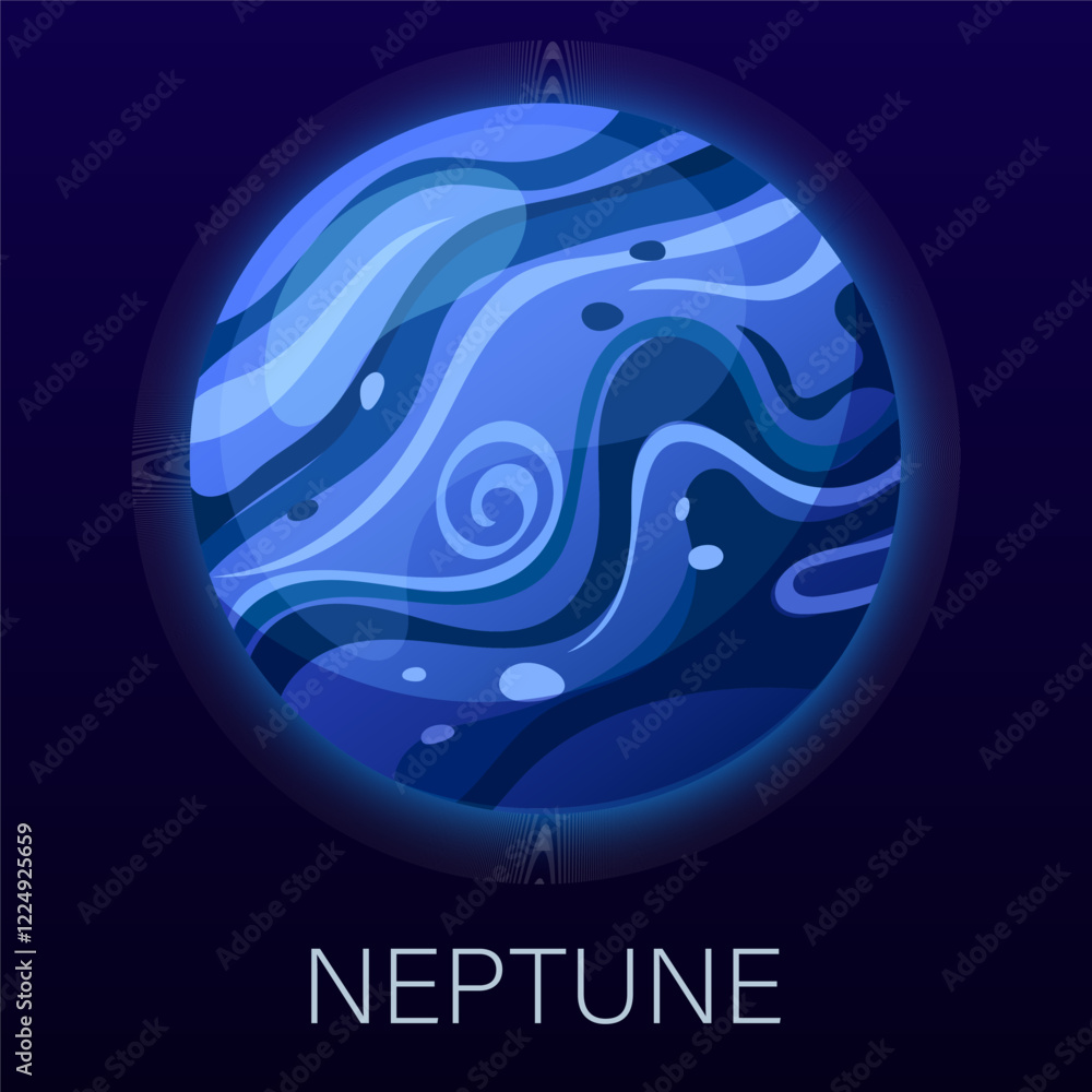 vector illustration of planets. Studying the location of planets and ...