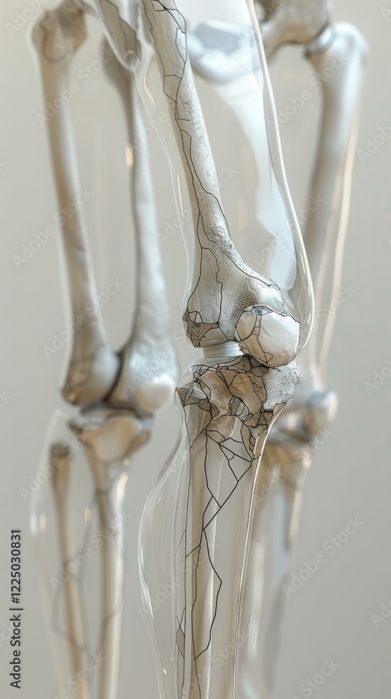 Broken knee bone fracture medical anatomy skeletal system transparent ...