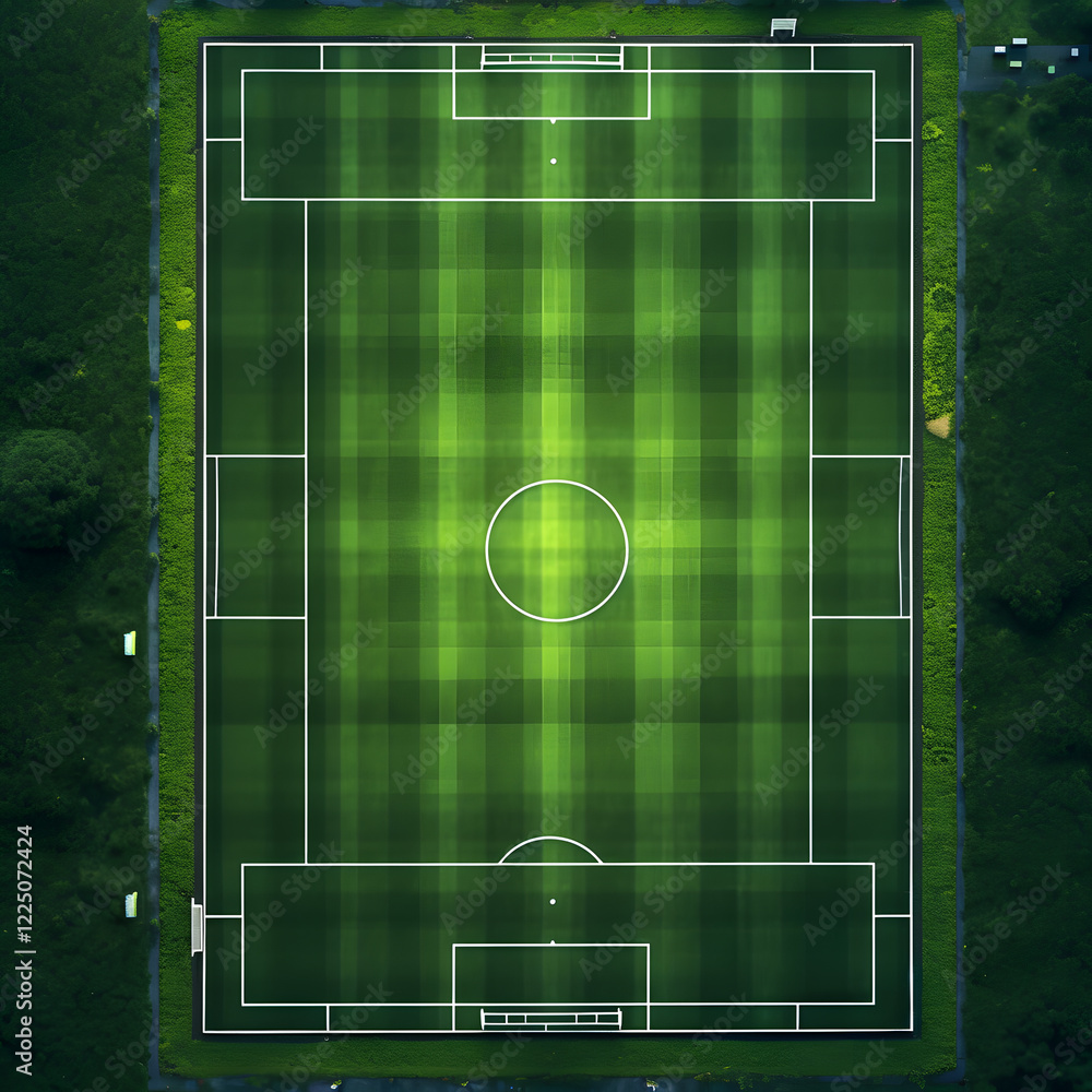 Beautiful football field waiting for footballers to compete in the game ...