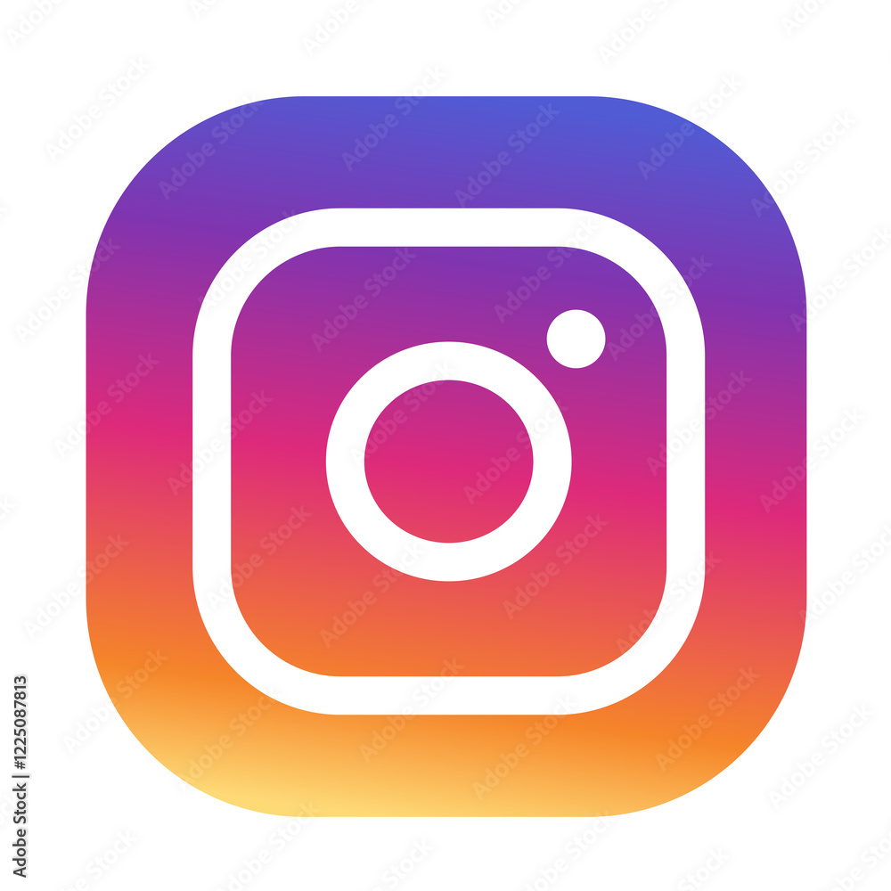 India January 28 2025: Instagram gradient colour app symbol isolated on ...