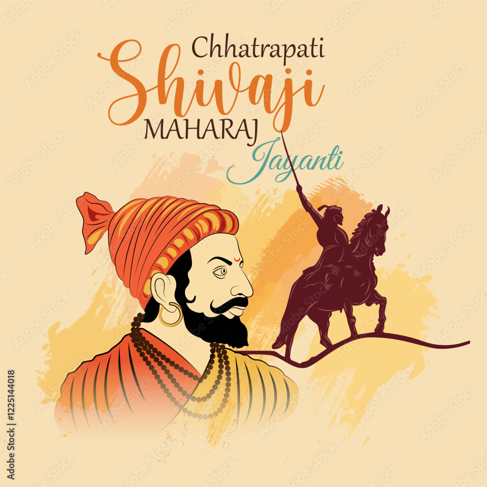 The image celebrates Chhatrapati Shivaji Maharaj Jayanti featuring text ...