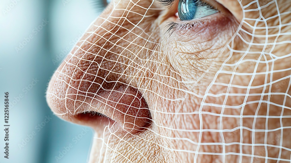 Facial skin texture concept. Hyper realistic macro of skin texture on ...