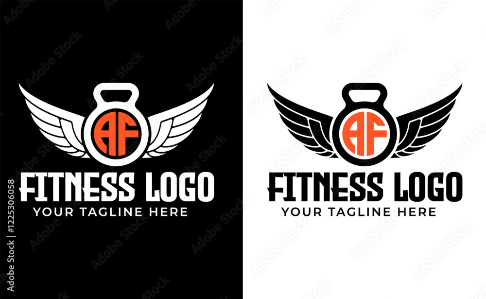 AF Gym, AF fitness logo, Sport, bodybuilding and gym king concept ...