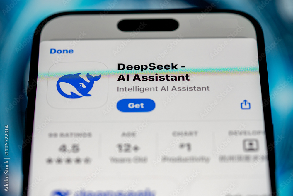 DeepSeek AI application on the App Store. Toronto, Canada - January 28 ...