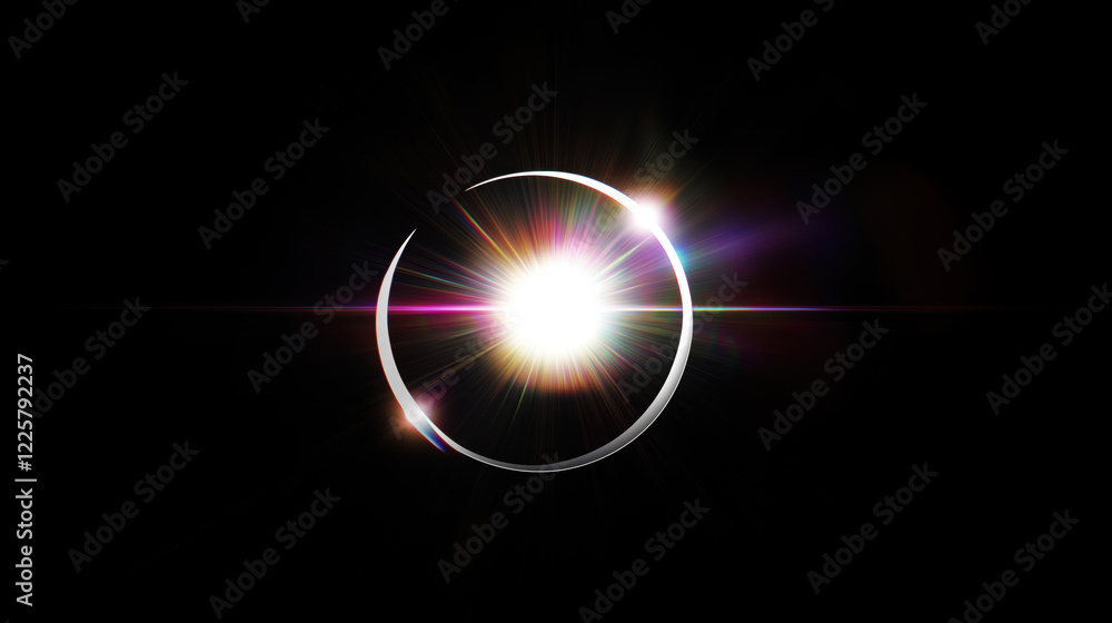 Lense flare overlay on black background. The background can be remove ...