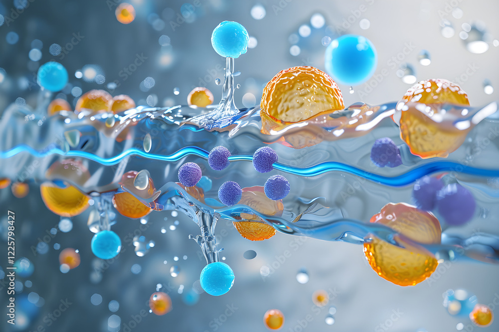 Visual Aid Depicting the Dynamic Process of Osmosis in a Detailed and ...