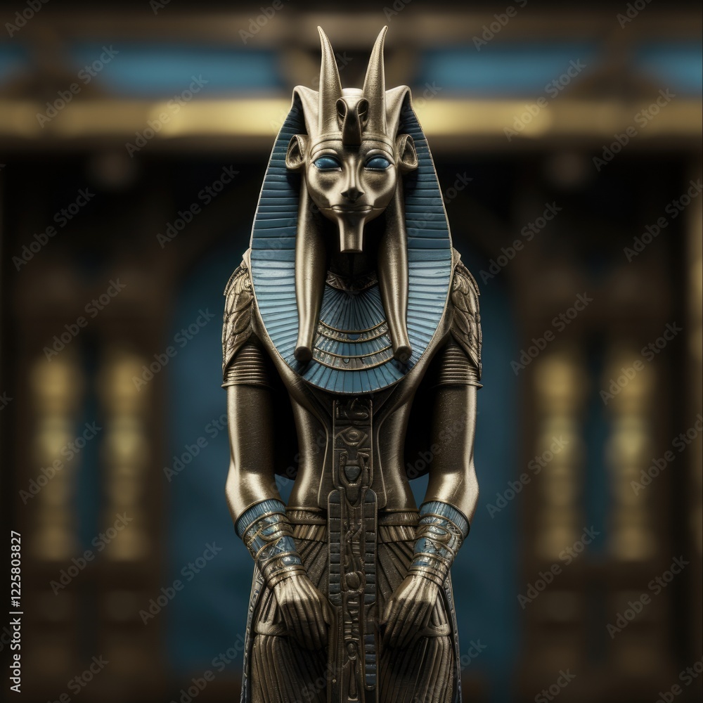 Foto de Stock Anunnaki - Ancient Egyptian God Statue in 3D Render ...