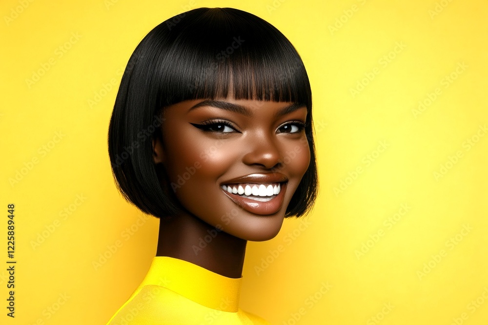 Commercial digital ads visual idea. Short trim - straight hair ...