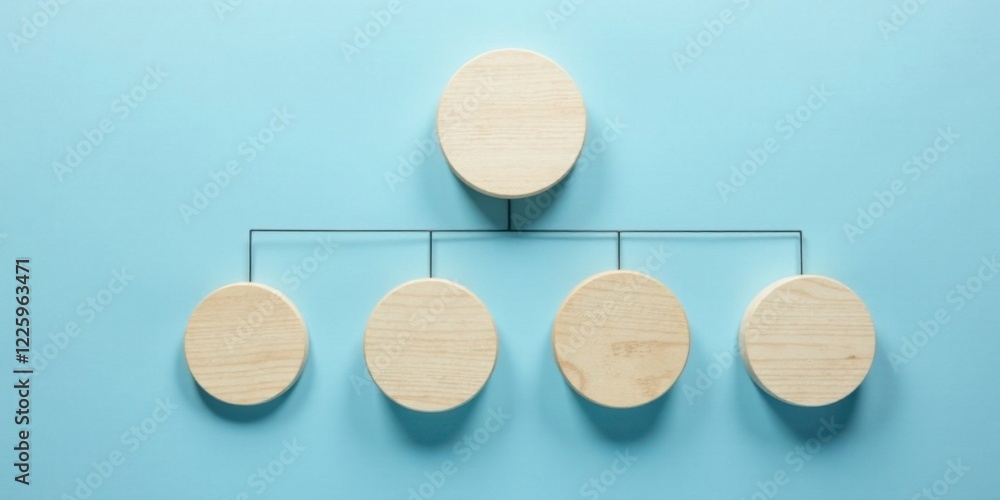 Abstract Hierarchy Chart Showing Leadership and Team Structure Using ...