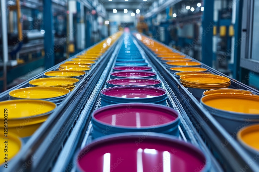 Inside a Sprawling Industrial Paint Manufacturing Facility Stock Photo ...