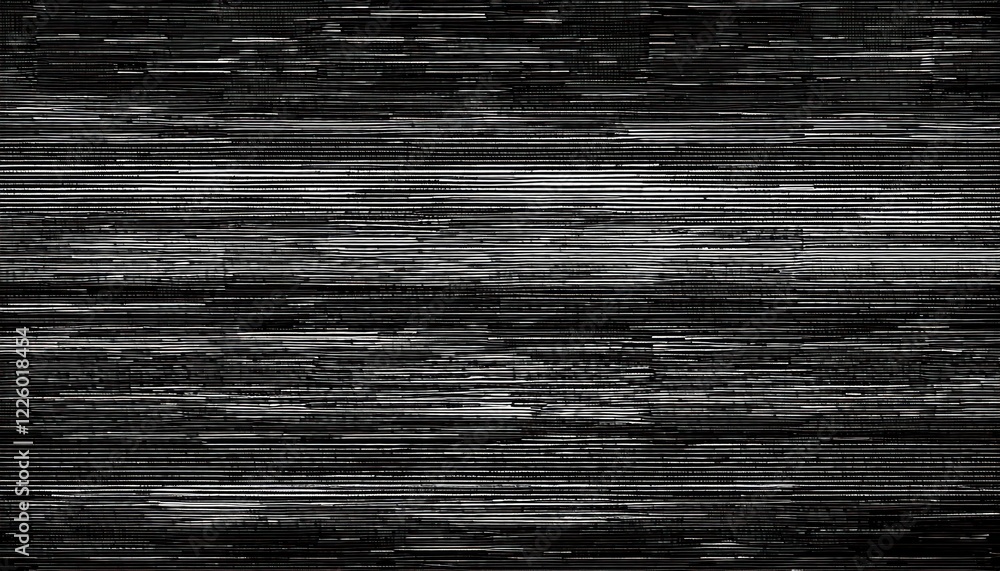 Vintage Retro Black and White Image Seamless VHS Scanlines or TV Static ...