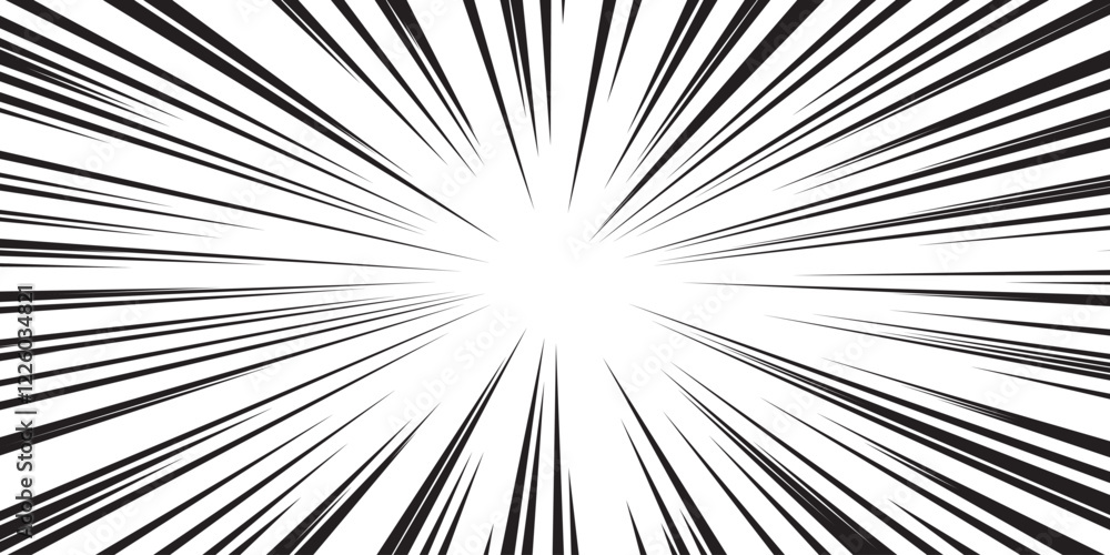 Comic radial explosion lines with speed effect for comic books ...