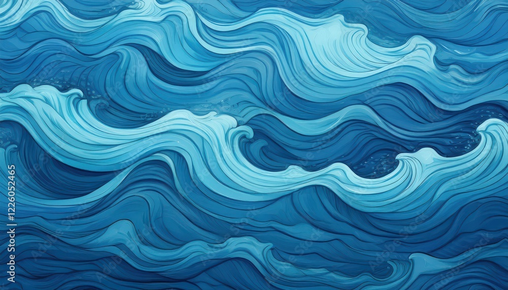 Realistic Seamless Water Texture Stunning Wavy Sea Ocean Waves Top View ...