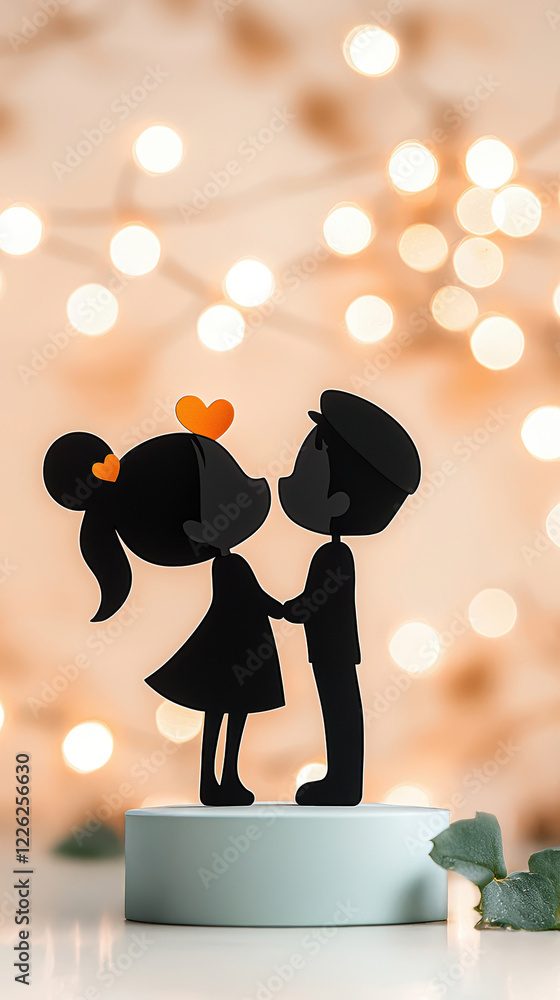 Ilustración de Stock Cozy and intimate wedding ceremony concept. A ...