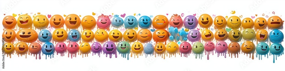 Editable Vector Emojis Collection for Pop Art Graphic Resources Stock ...