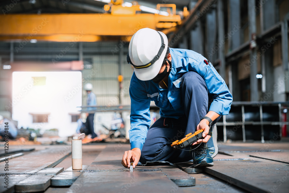 UT, Ultrasonic testing to detect imperfection or defect in welding of ...