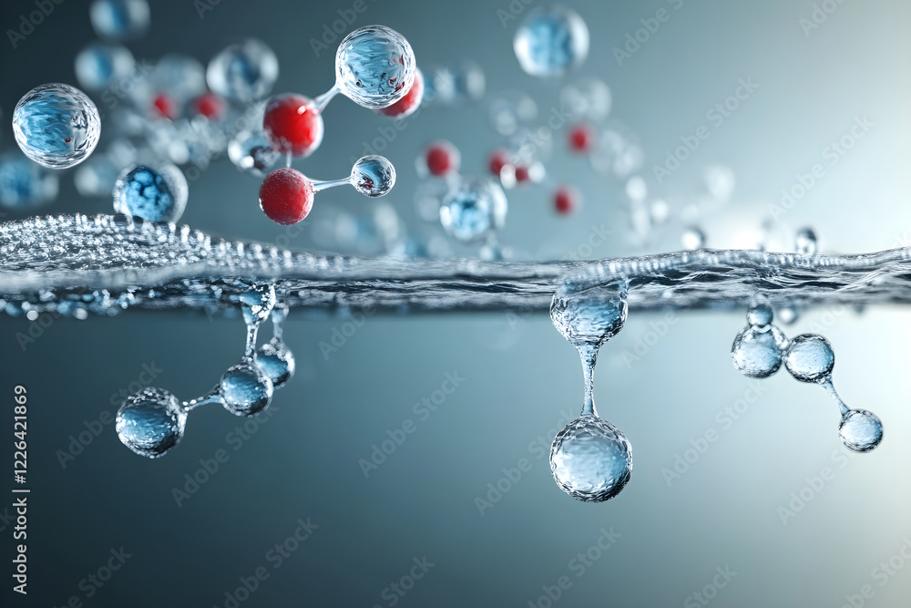 Illustration Depicting the Principle of Osmosis Across a Semi-Permeable ...