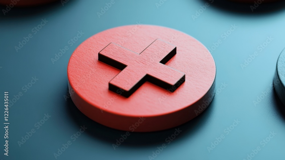 Error Cross Button - Symbol of Wrong Answers and Rejection for Digital ...