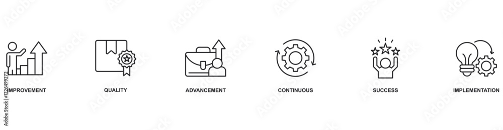 Kaizen icon vector illustration concept with icon of improvement ...