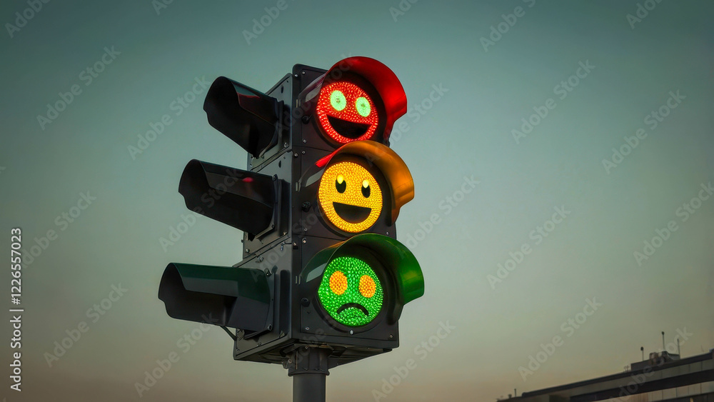 Traffic light image with non-standard signal lights, where different ...