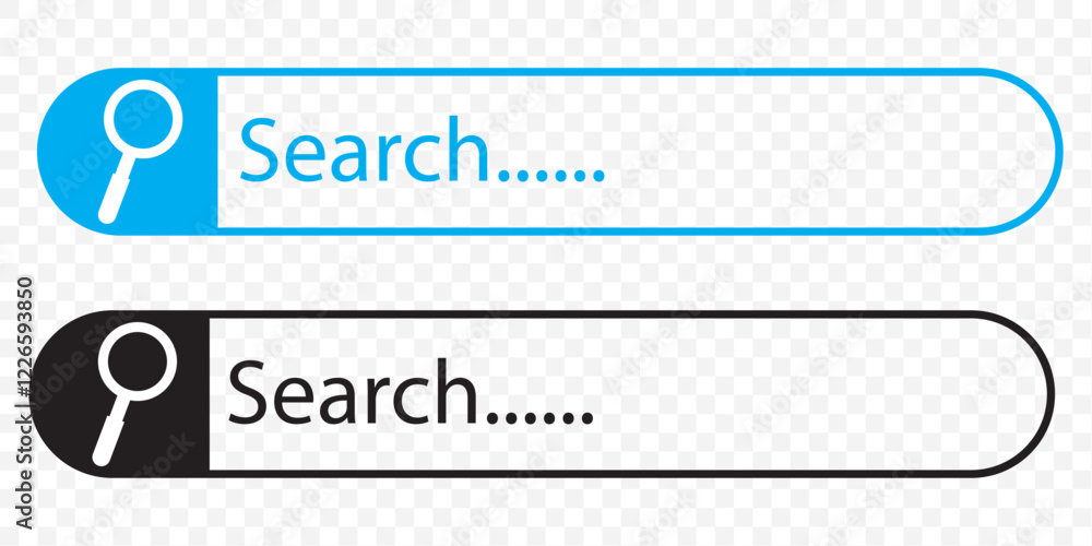 Vector de Stock Search here. Search bar for ui. Search bar vector icons ...