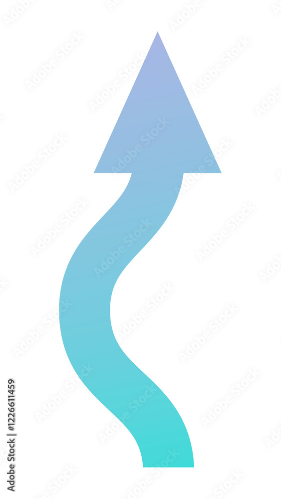 Curved arrow png sticker, winding road ahead traffic sign, blue ...