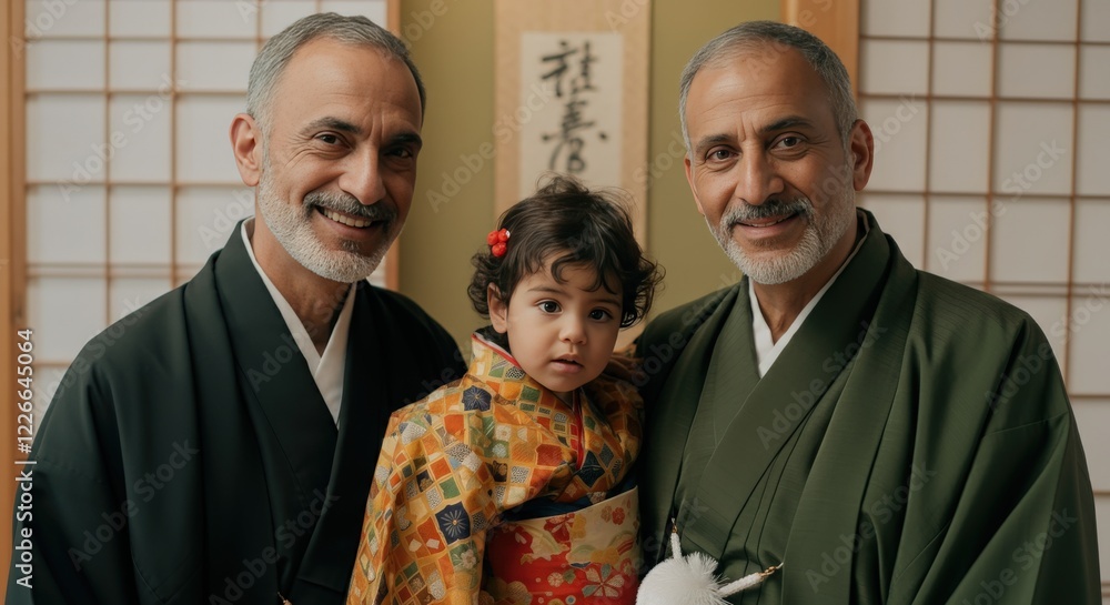 Traditional japanese family portrait celebrating heritage and culture ...