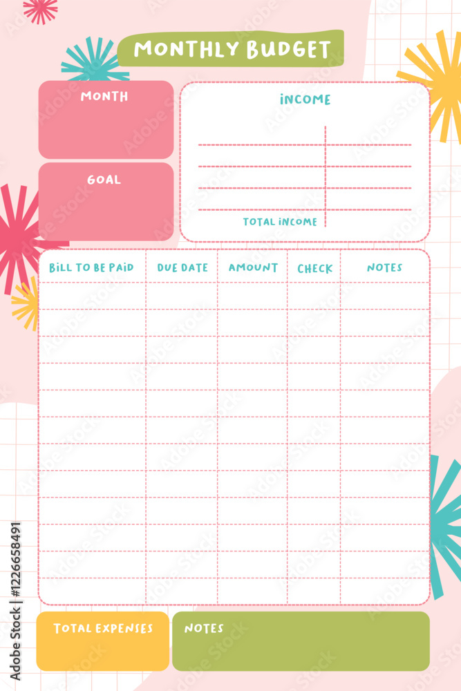 floral Printable Personal Planner Templates. A4 Format with Daily ...