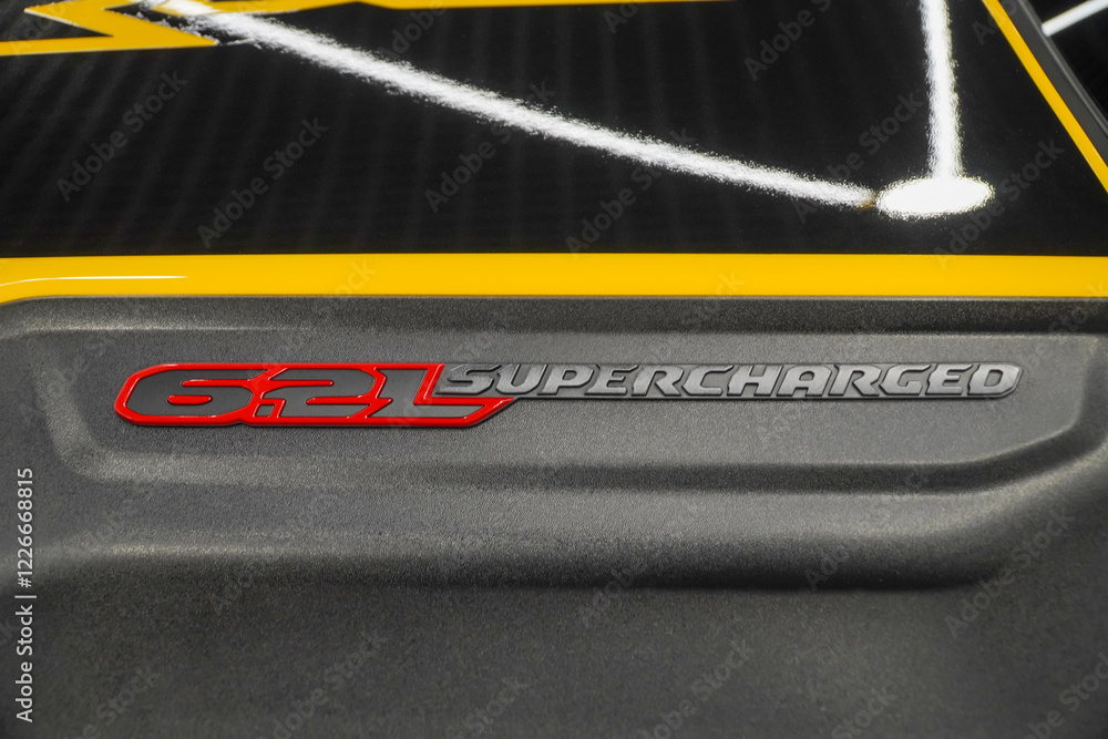 Dodge RAM TRX 6.2 L supercharged 700 horse power logo on the hood ...