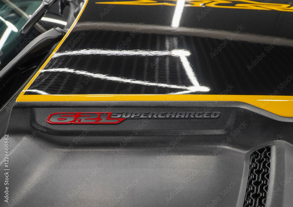 Dodge RAM TRX 6.2 L supercharged 700 horse power logo on the hood ...