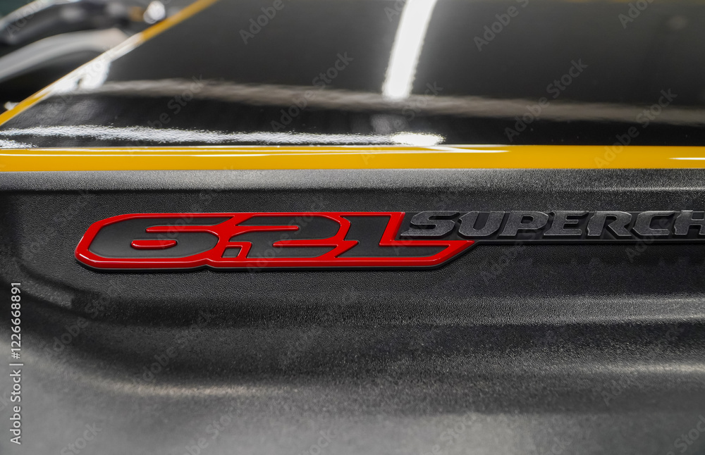 Dodge RAM TRX 6.2 L supercharged 700 horse power logo on the hood ...