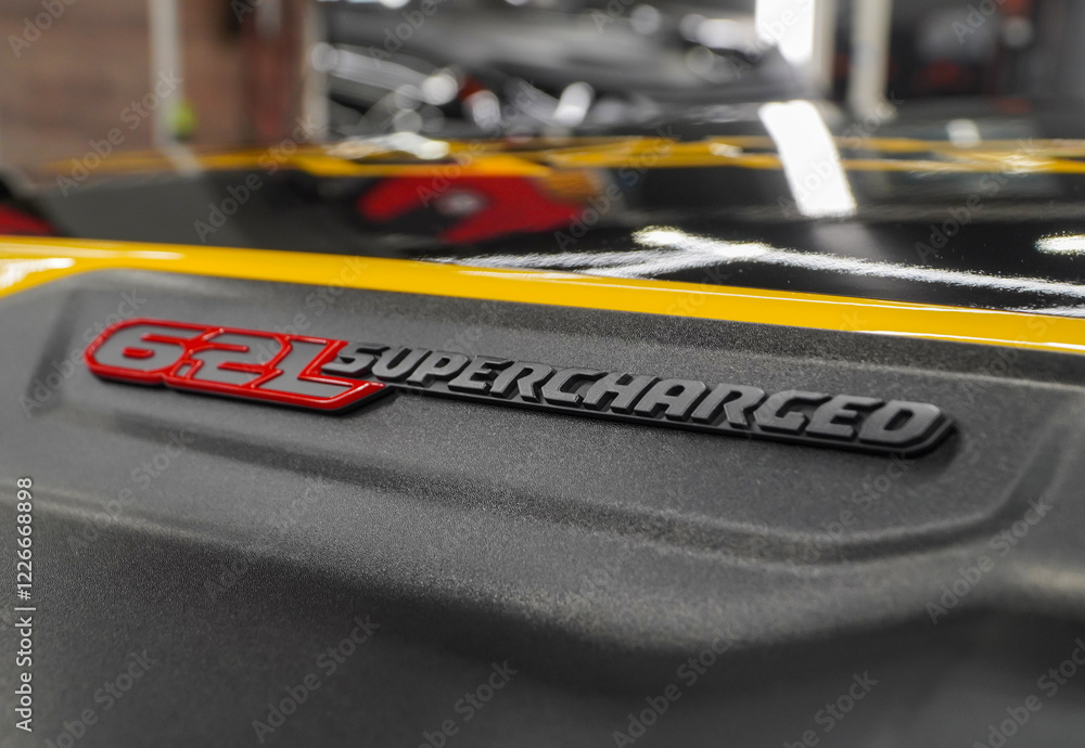 Dodge RAM TRX 6.2 L supercharged 700 horse power logo on the hood ...