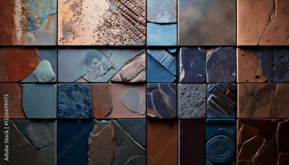 geometric concrete design mood board with concrete tiles color palette ...