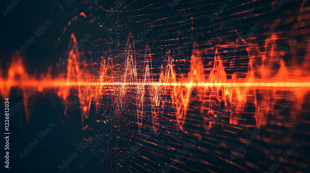Ilustración de Stock Earthquake seismograph wave, isolated vector low ...